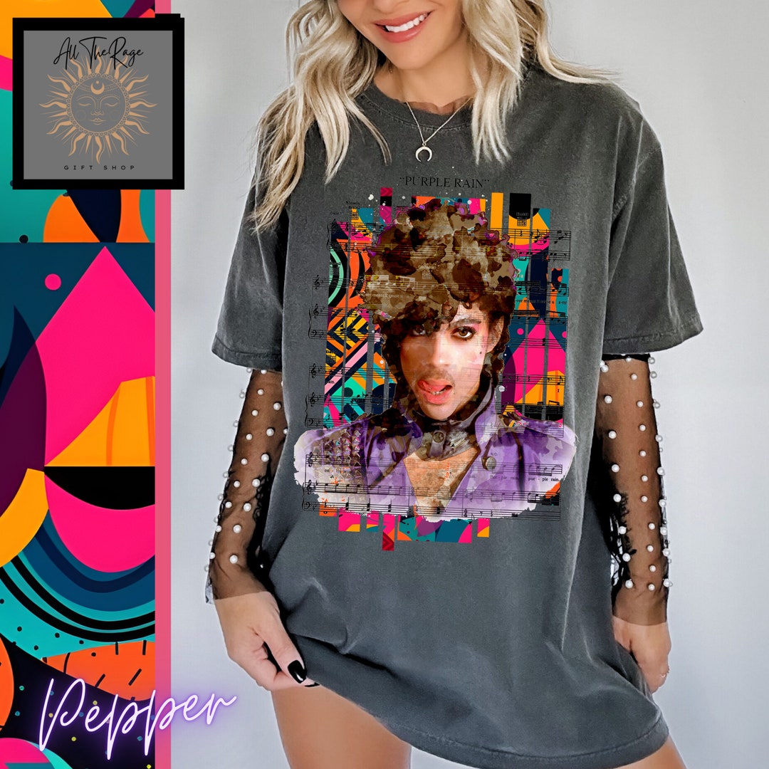 Prince Neon Shirt 80s Graffiti Paint Retro Graphic Prince Tee Comfort ...