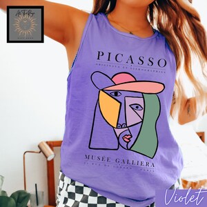Picasso Art Graphic Tee Boho Hippie Tee Muscle Shirt Comfort Colors MOD ...