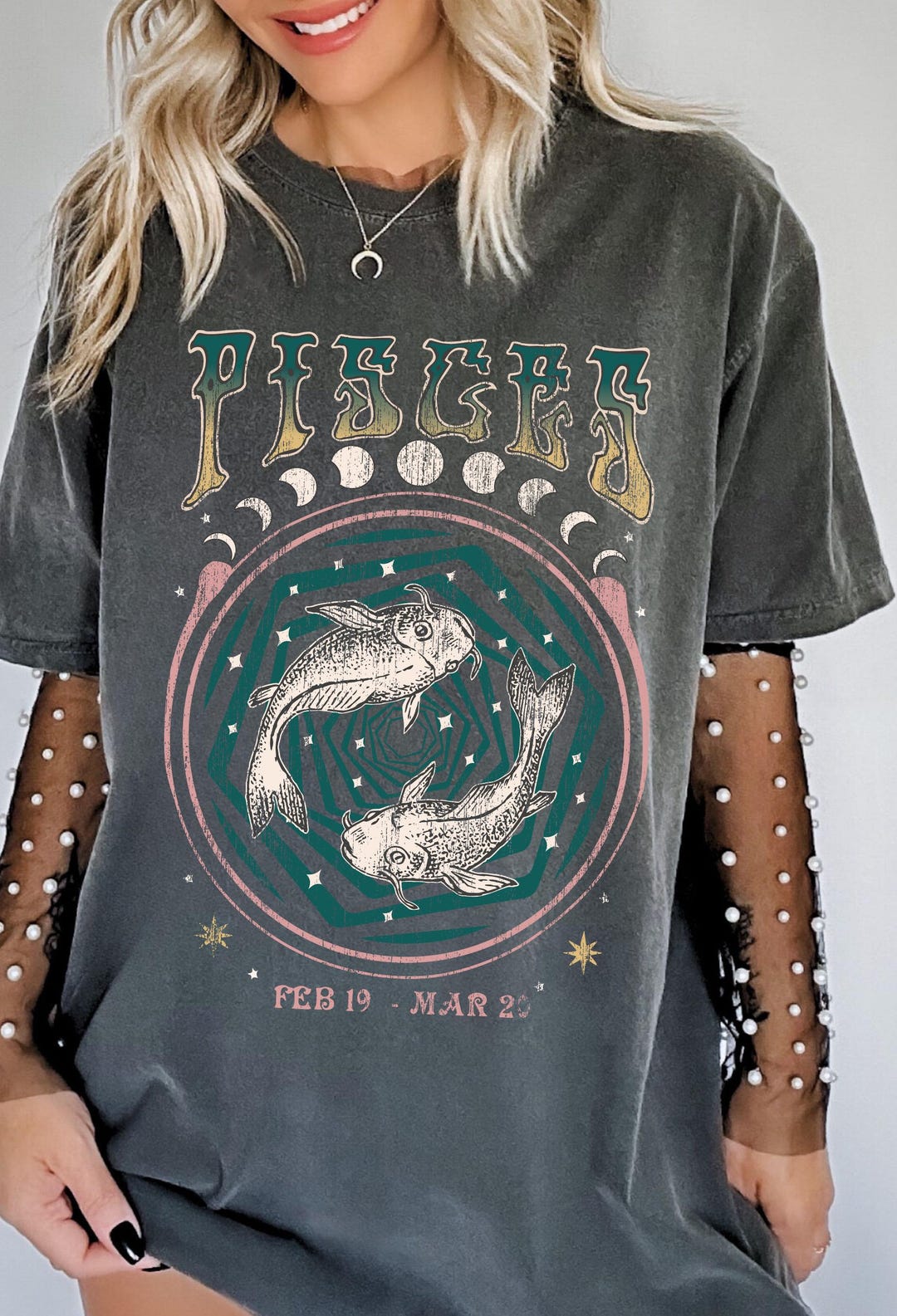 Pisces Shirt Zodiac Signs Gifts Beach Tee Celestial Pisces T Shirt ...
