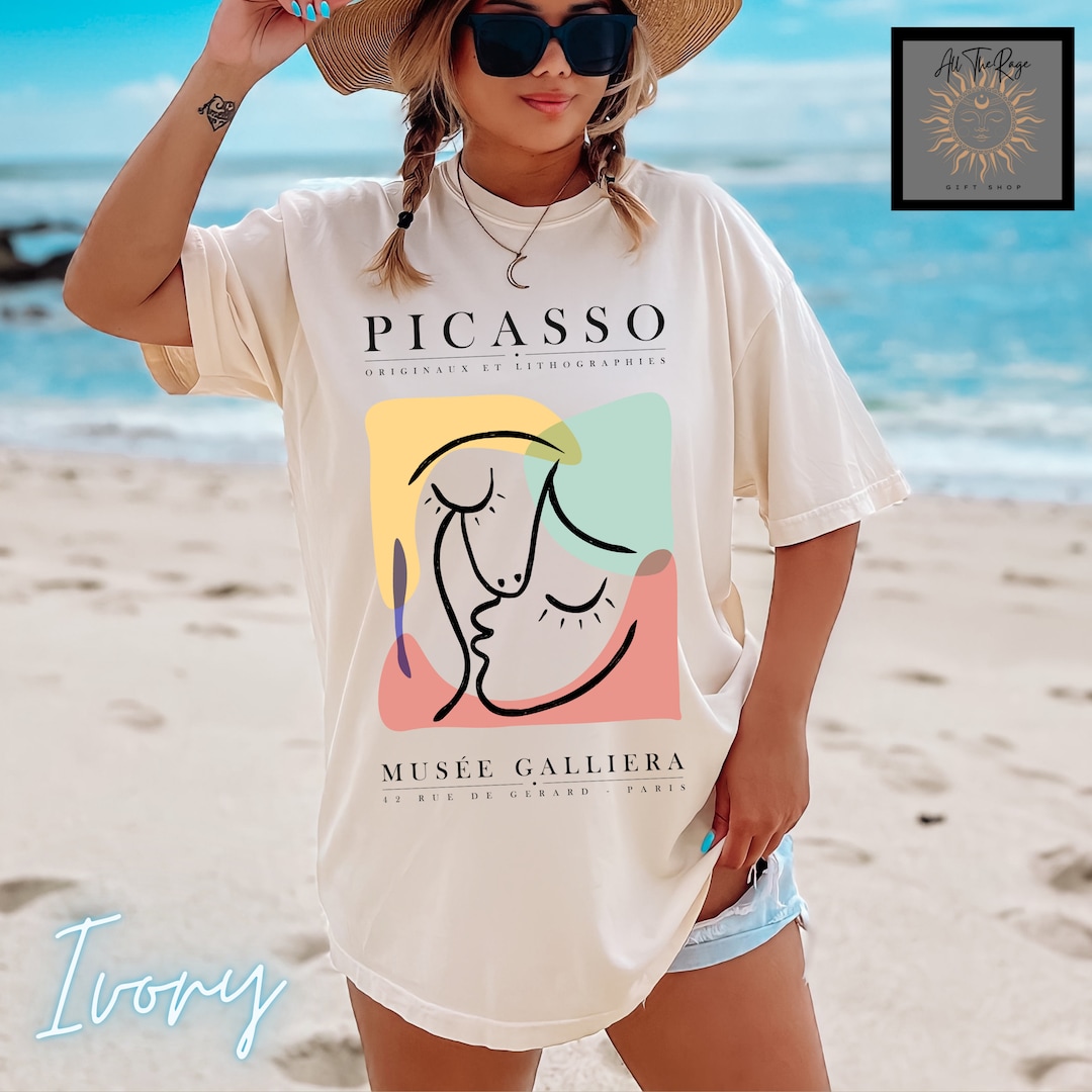 Picasso Retro Tee Womens Shirt Trendy Art Museum Graphic T Shirt Vogue ...