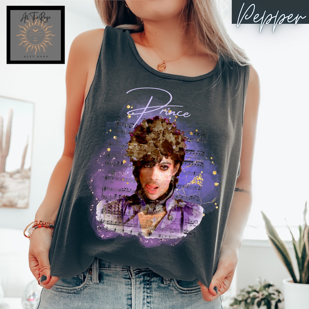 Prince Tank 80s Graphic Retro Tee Muscle Shirt Comfort Colors 1999 ...