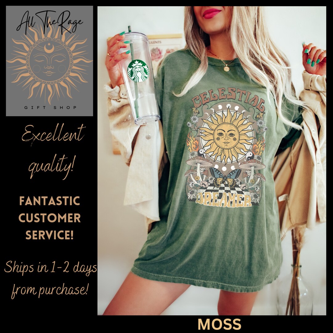 Sun Shirt Sun Tee Celestial Dreamer Comfort Colors Tee Hippie Tee ...