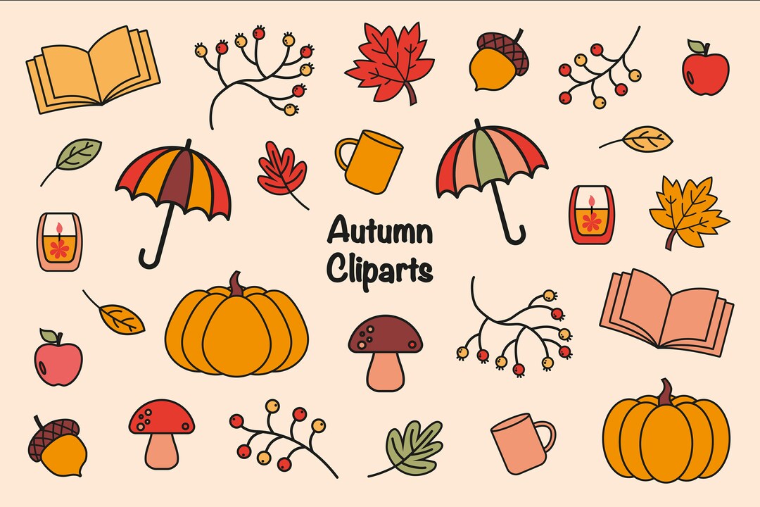 Autumn Printable Cliparts, Autumn Planner, Autumn Stickers, Fall ...