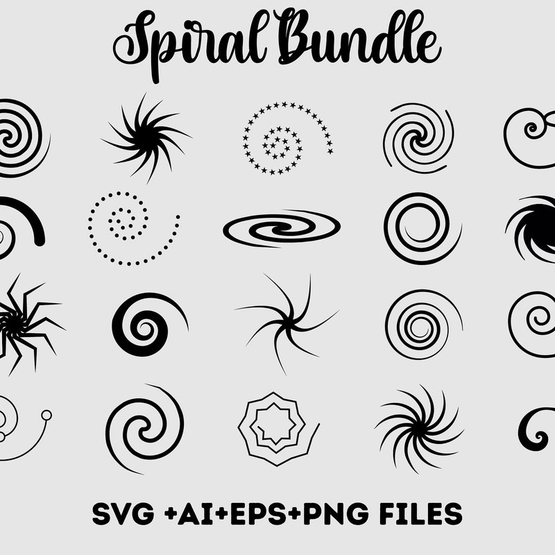 Spiral Stencil Svg - Etsy