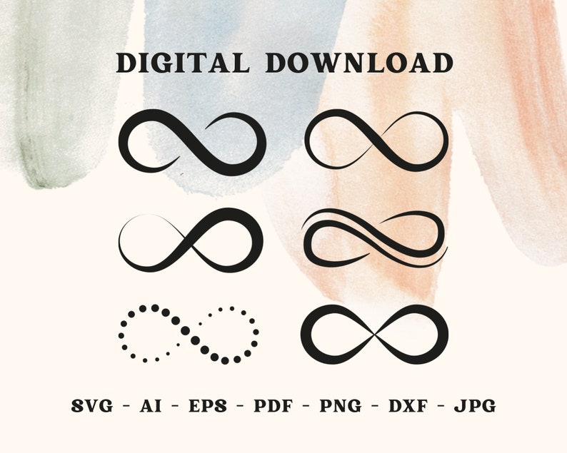 Infinity Symbol Bundle Svg, Digital Files, Vector Infinity Logo ...