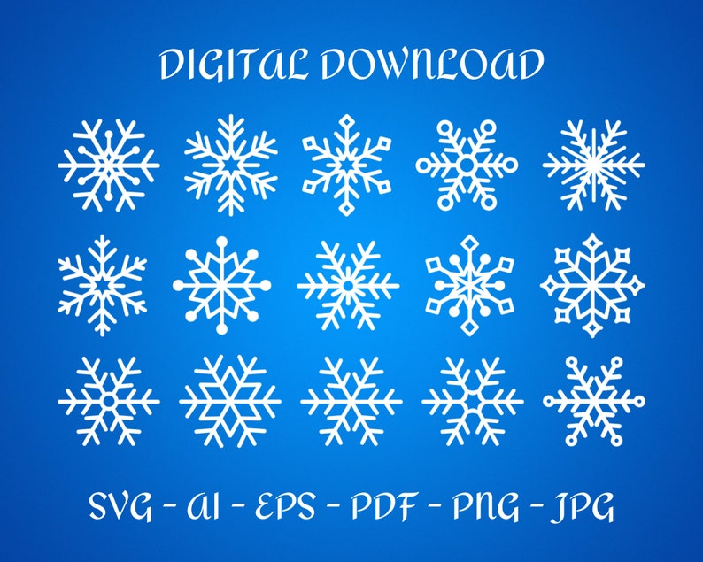 Snowflake SVG Bundle, Winter Christmas Svg, Snow Flake Svg, Snowflake ...