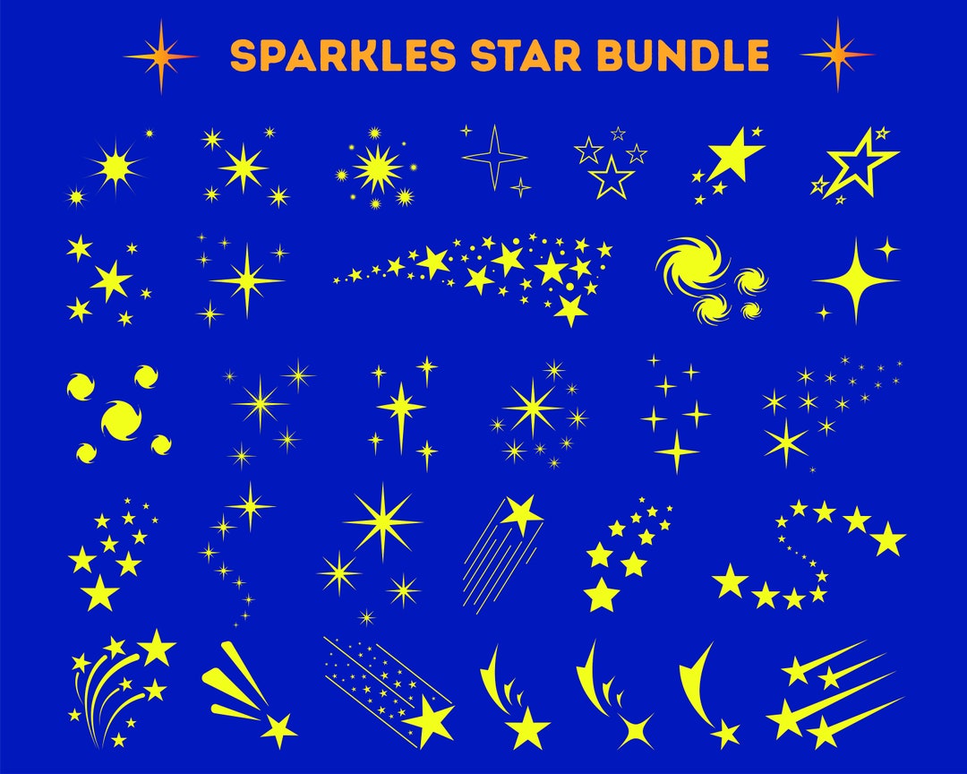 Sparkle Stars Svg Bundle, Sparkle Stars Svg, Sparkle Clipart, Sparkle ...