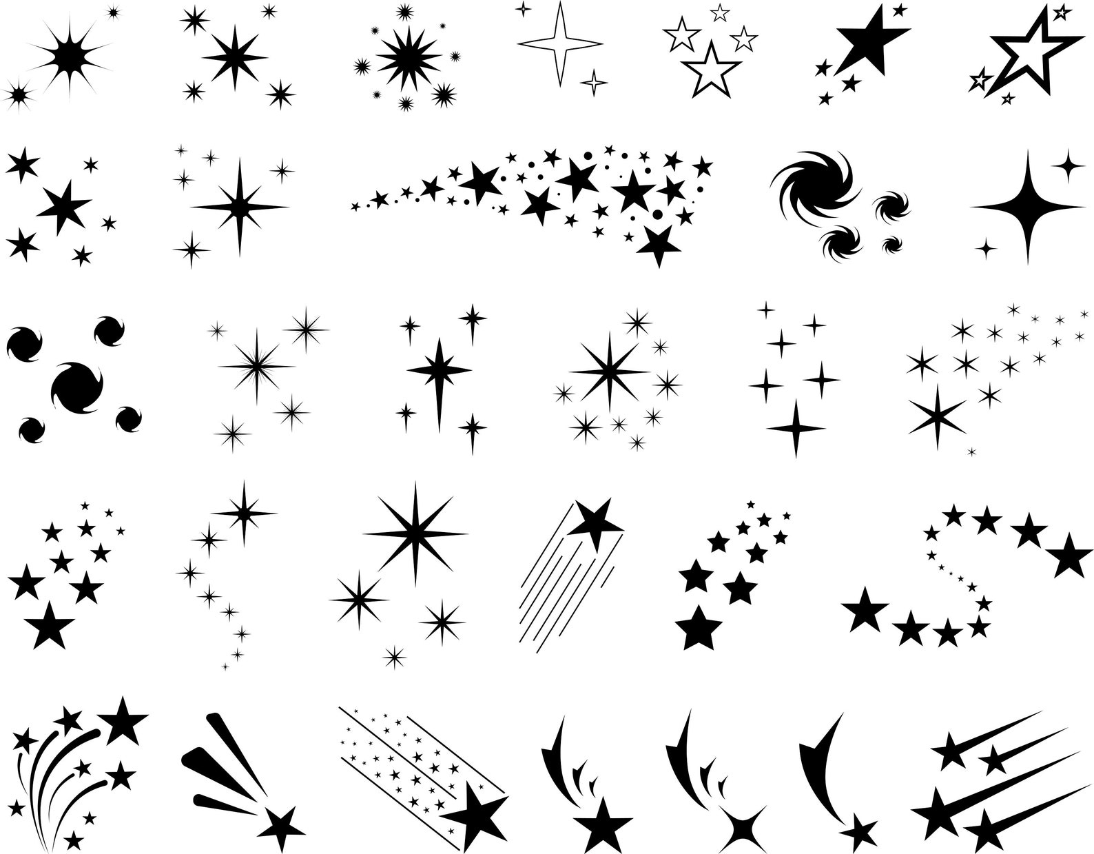 Sparkle Stars Svg Bundle, Sparkle Stars Svg, Sparkle Clipart, Sparkle ...