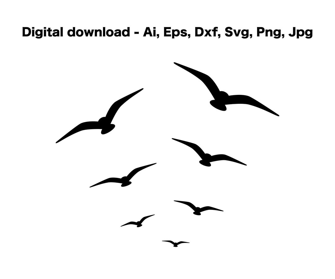 Flock of Birds Digital File Bundle, Flying Birds Clip Art for You ...