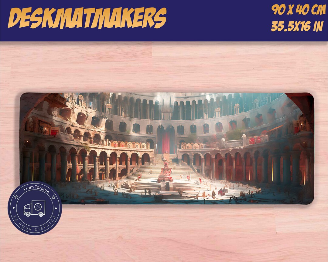 Greek Roman Colosseum, Gladiator Arena, Artisanal Designed Mouse Pad ...