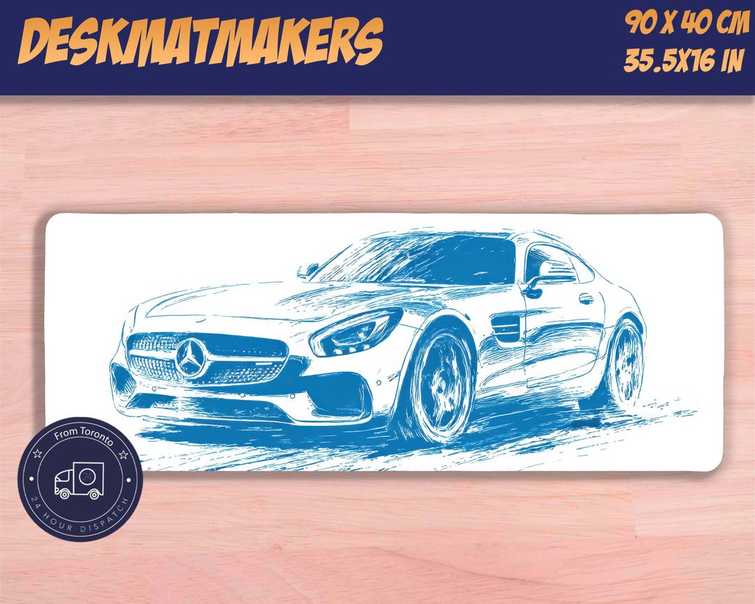 Mercedes-amg GT Mouse Pad - Sports Car Line Art Grand Tourer Sketch ...