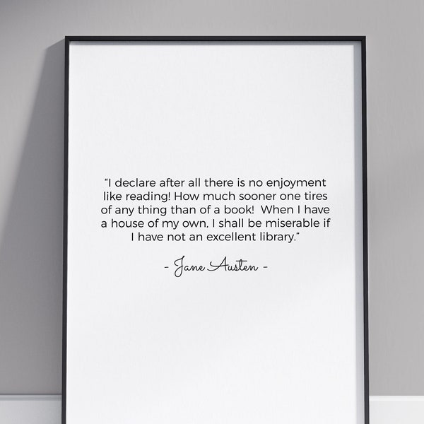 Jane Austen Poster - Etsy