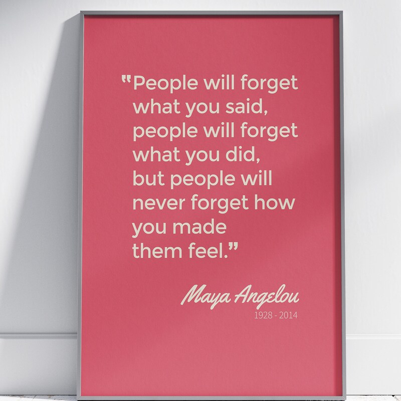 Maya Angelou Quote Wall Art - Etsy