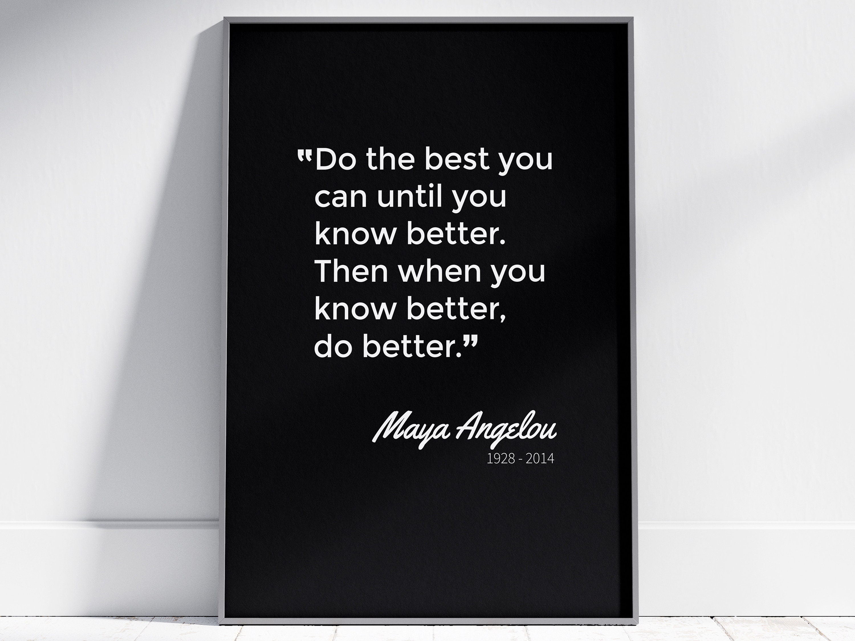 Maya Angelou Quote Poster: Inspirational Typography Wall Art - Etsy