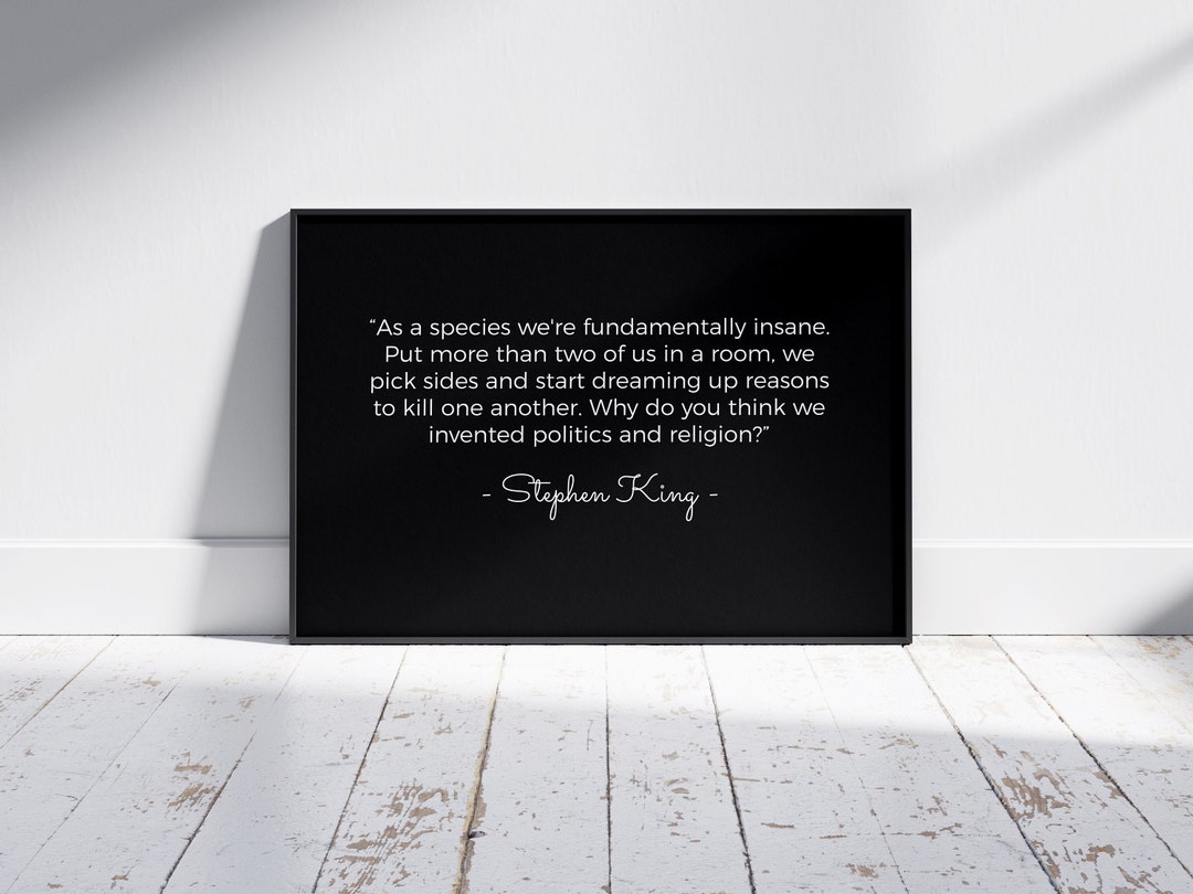 Stephen King 'the Mist' Quote Poster: Literary Typography Art - Etsy