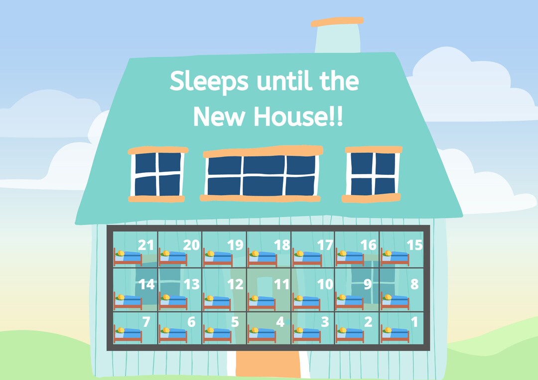 New House Countdown Poster - Etsy