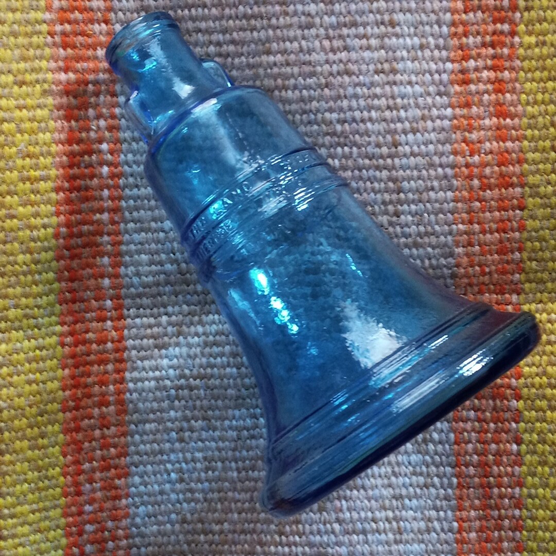 Blue Glass Liberty Bell 7.5 Inch Vase Vintage, Wheaton NJ 1967 1974 - Etsy