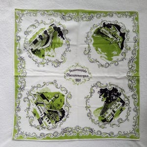 German Handkerchief Set - Pink, Green, Blue - Landscape Illustrations ...