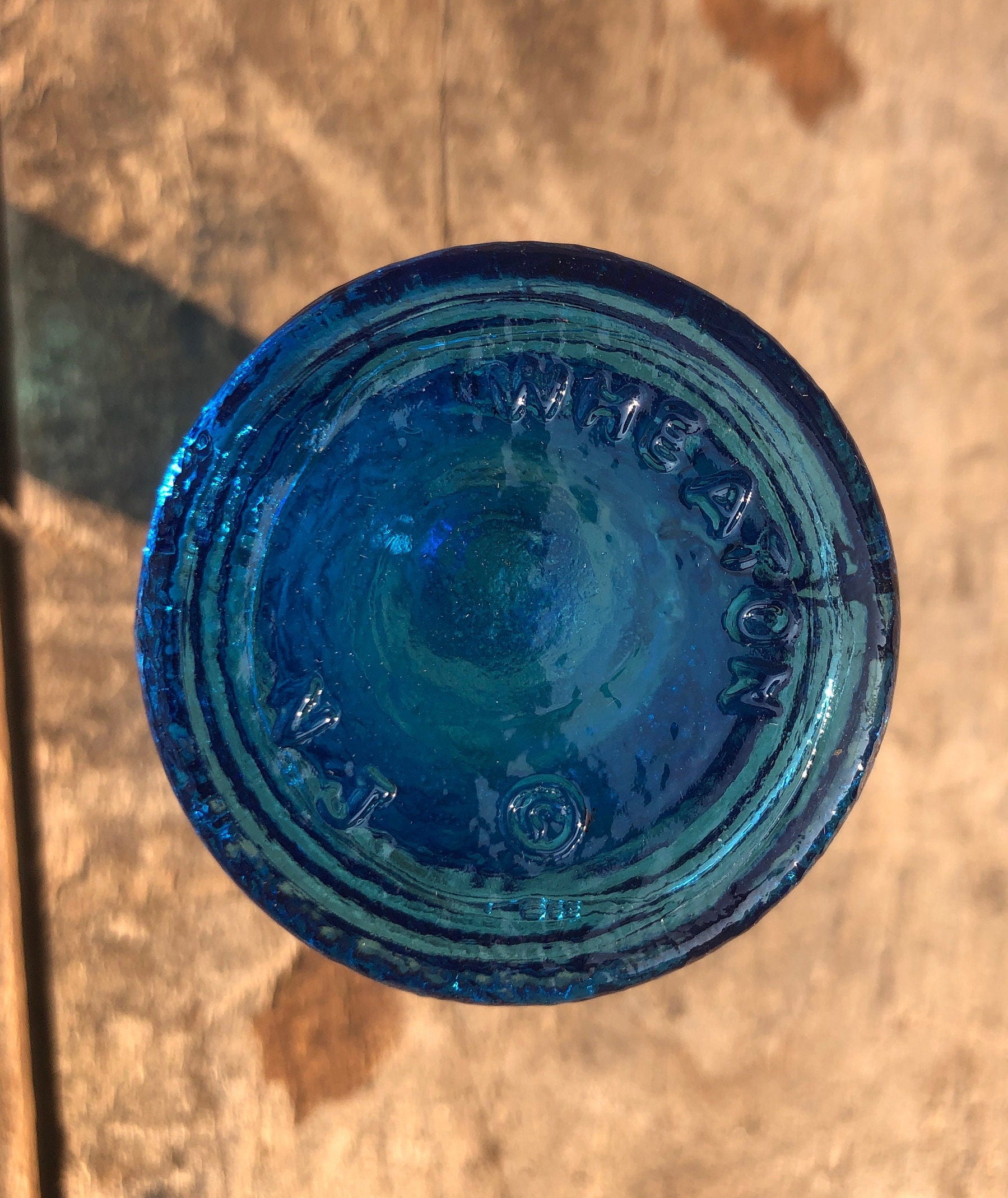 Vintage Original Blue Glass Liberty Bell Figurine Wheaton NJ 1967 1974 ...