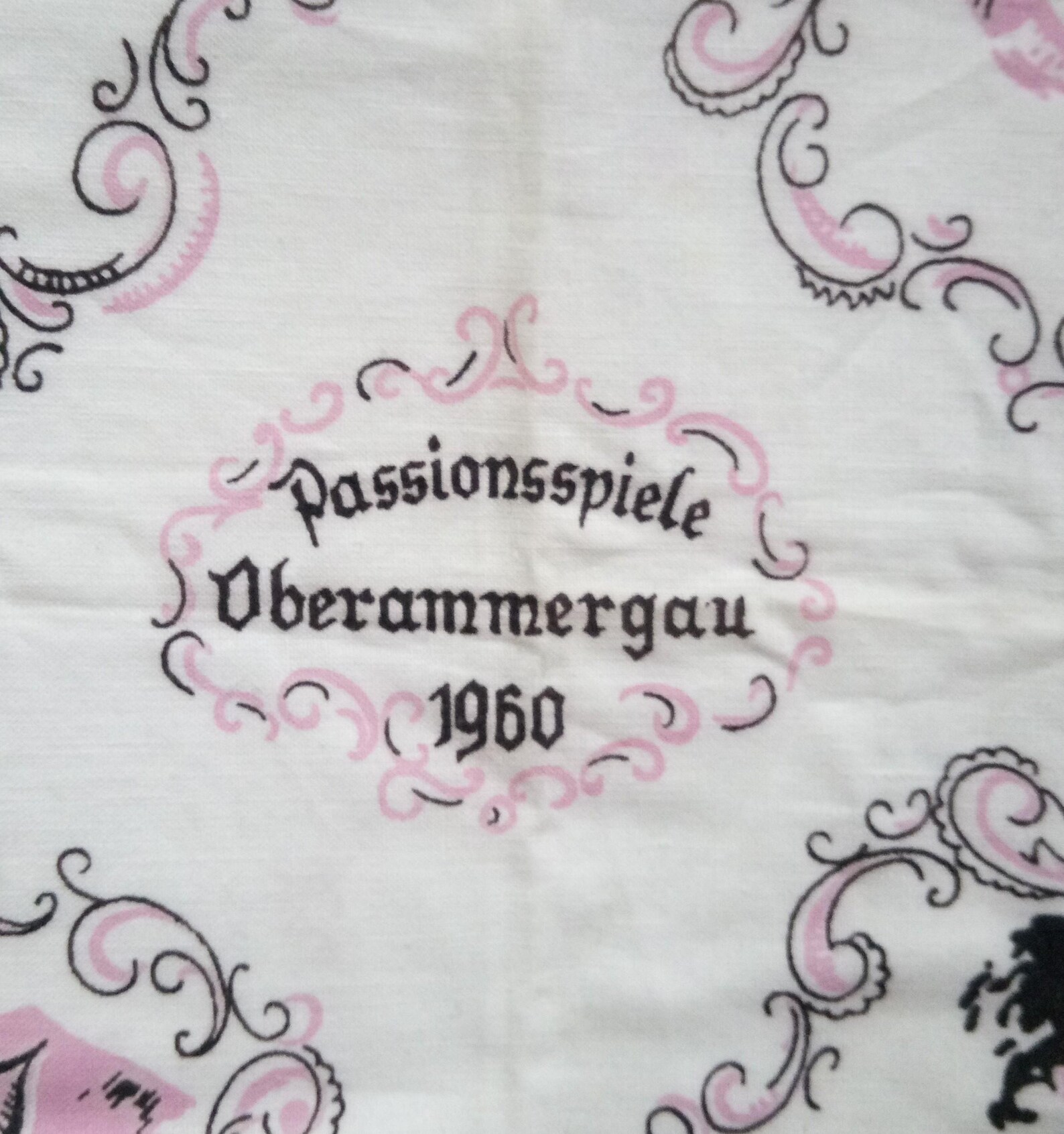 German Handkerchief Set - Pink, Green, Blue - Landscape Illustrations ...