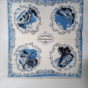 German Handkerchief Set - Pink, Green, Blue - Landscape Illustrations ...