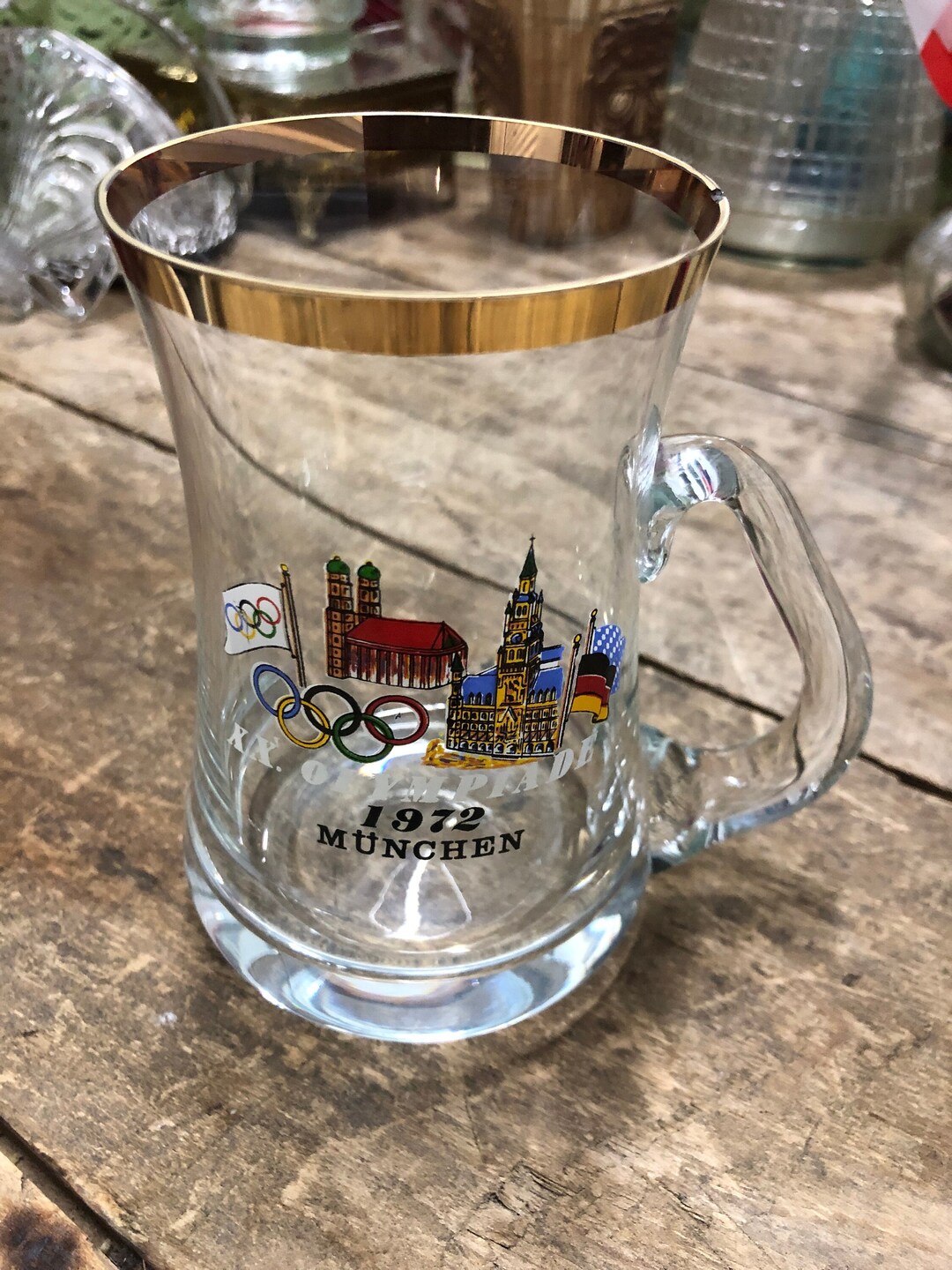 1972 Commemorative Olympics Munchen Glass Mug - Etsy