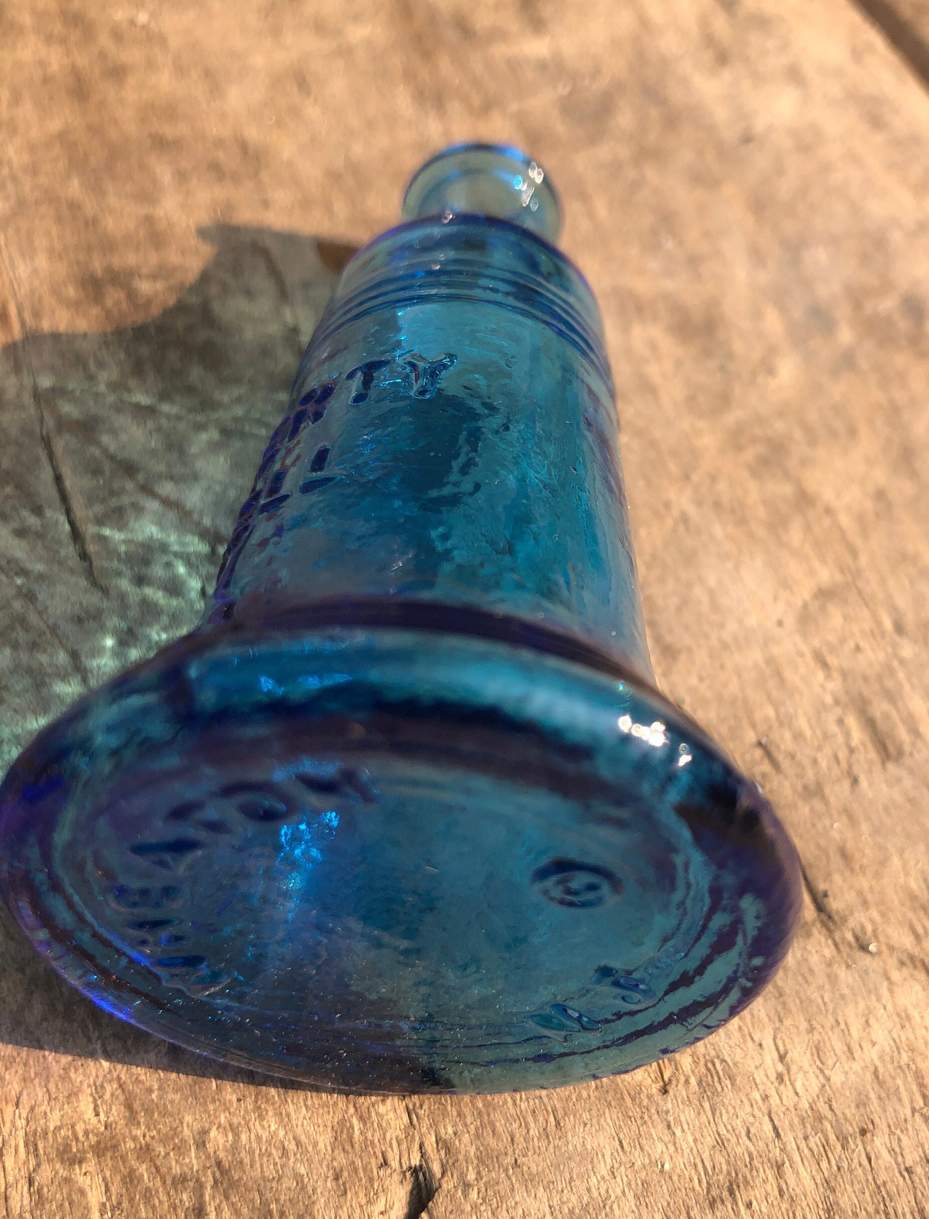 Vintage Original Blue Glass Liberty Bell Figurine Wheaton NJ 1967 1974 ...