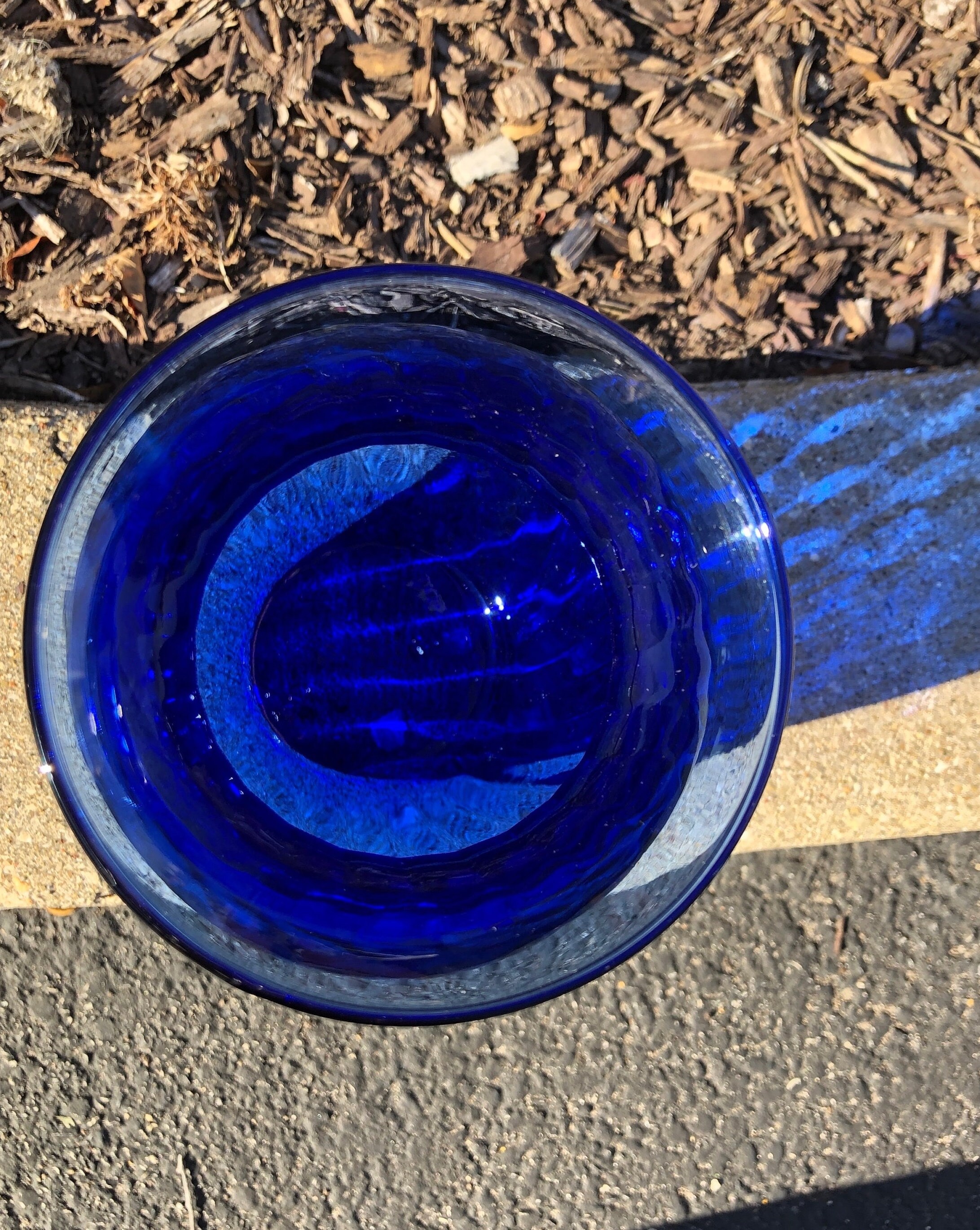 Optical Illusion 8-inch Cobalt Blue Optic Swirl Vase Ghostly - Etsy