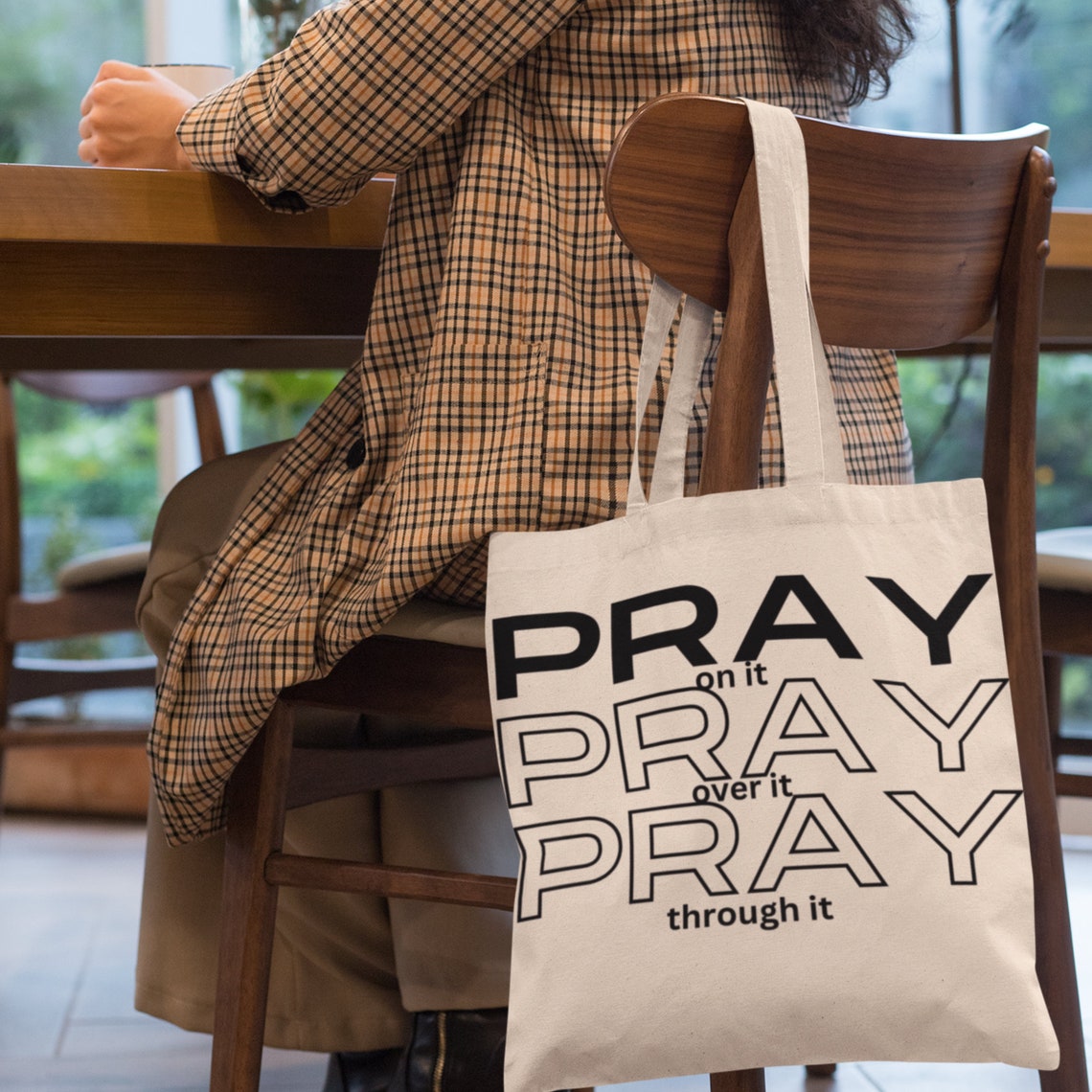 Bible Bag Christian Tote Bag Scripture Tote Pray on It Pray Over It ...