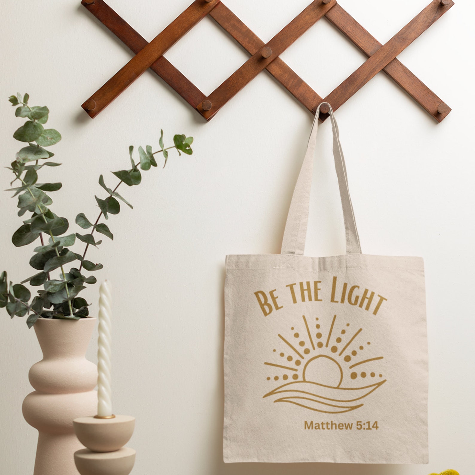 Canvas Bible Tote Bag Be the Light Tote Stylish Religious Tote Bag ...