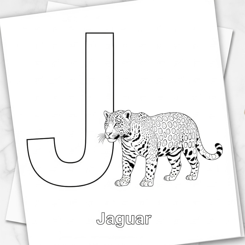 Printable Alphabet & Animal Coloring Pages, A-Z Educational ABC ...