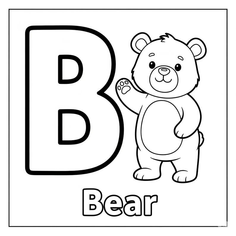 Printable Alphabet & Animal Coloring Pages, A-Z Educational ABC ...