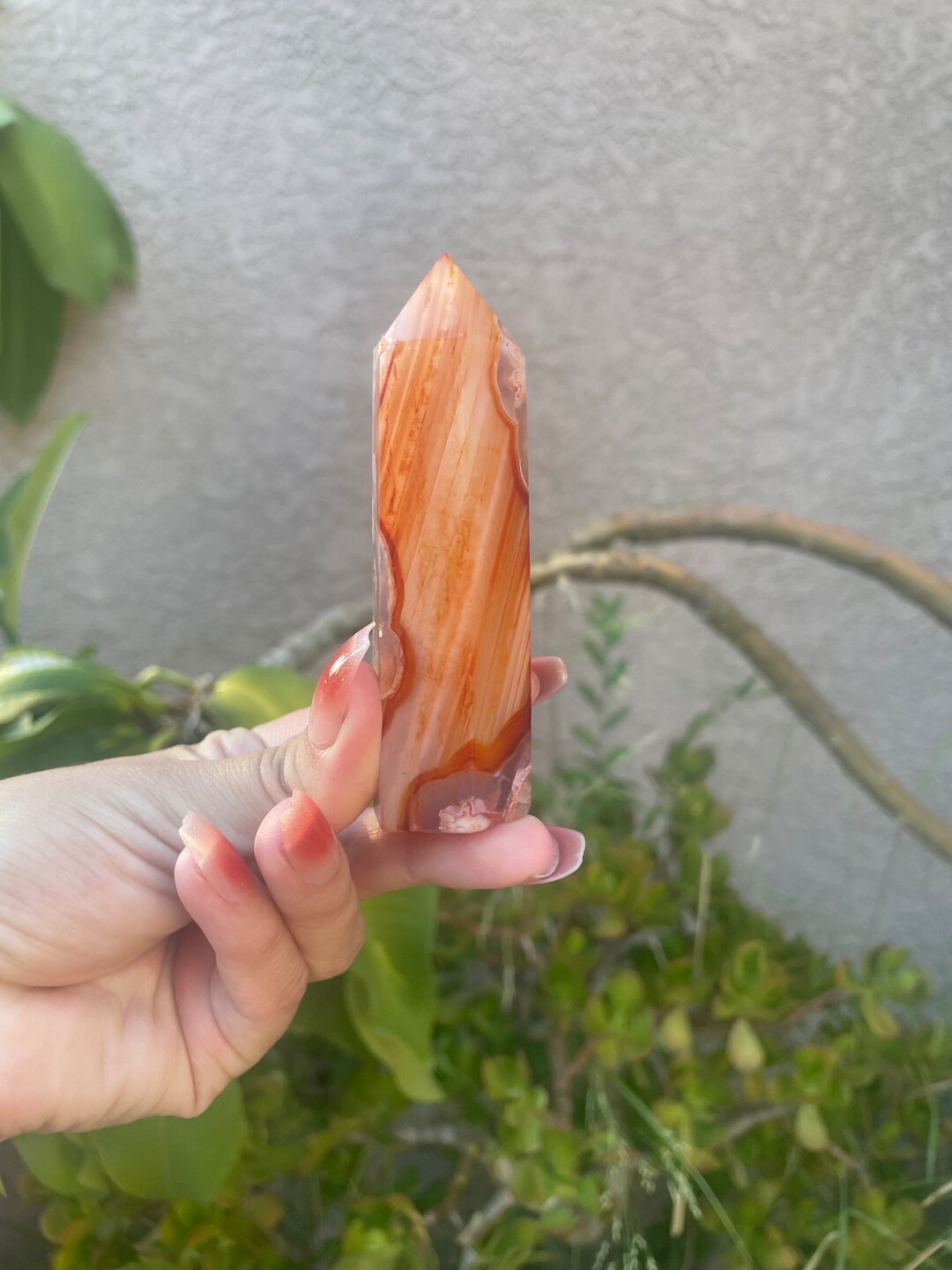 Carnelian Flower Agate Tower - Etsy