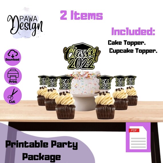 Graduation Printable Bundle Printable Cake Topper Printable | Etsy