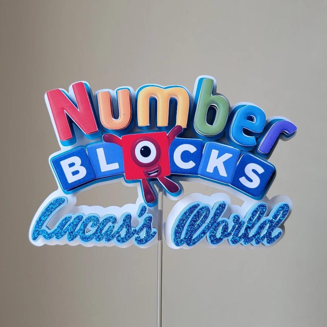 Number Cake Topper, Blocks Birthday, Number Birthday Party, Numbers ...