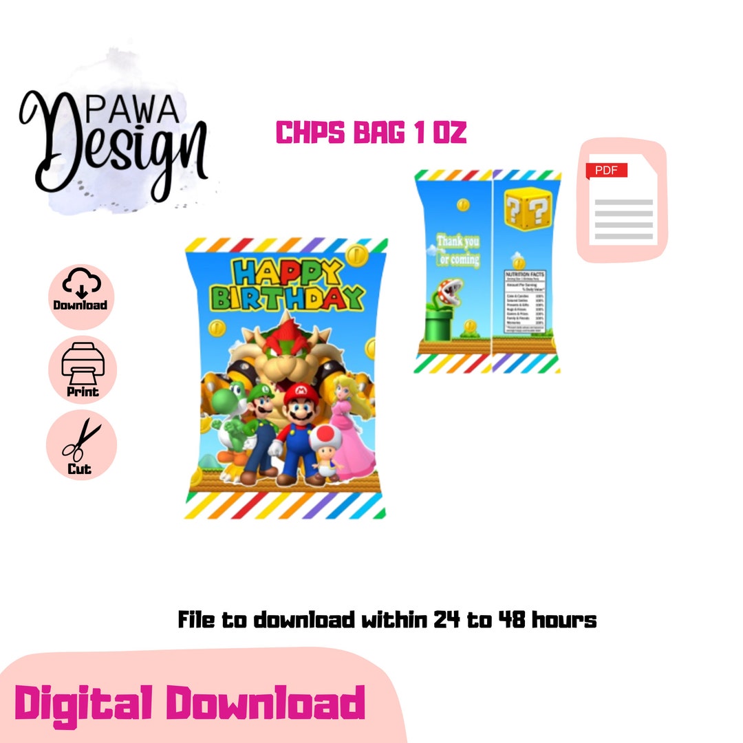 Super Friends Chips Bag, Printable Party Decor, Printable Chips Bag ...