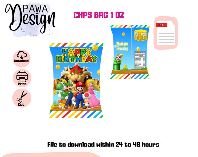 Super Friends Chips Bag, Printable Party Decor, Printable Chips Bag ...