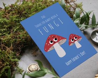 Mushroom Dad Card - Etsy