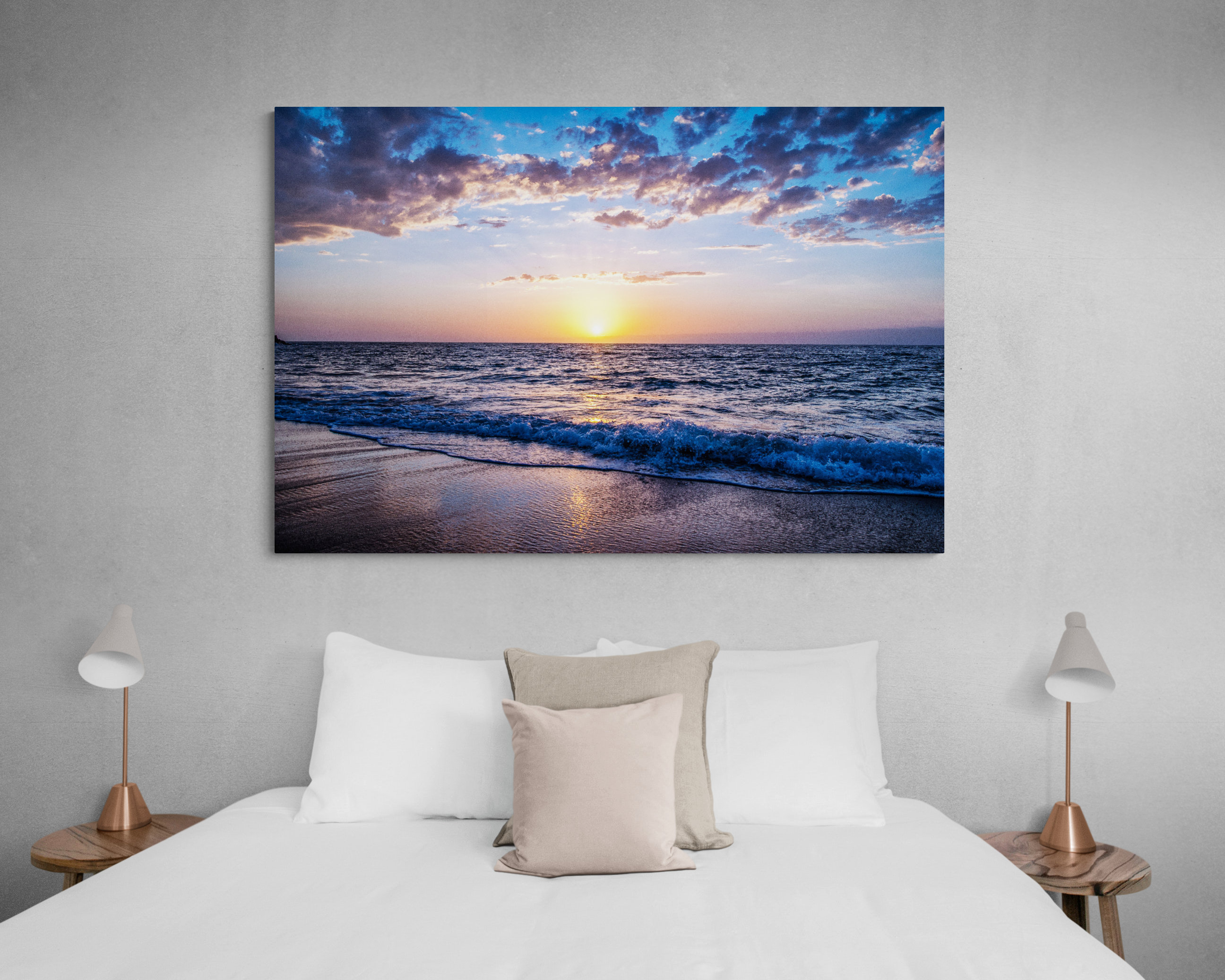 Beach Sunset Wall Art Beach Sunset Wall Art Beach Sunset Canvas Print ...