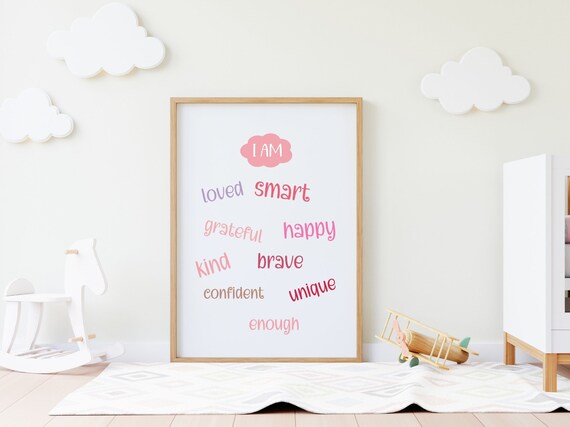 Affirmations Wall Art for Kids Printable Nursery Decor I Am - Etsy