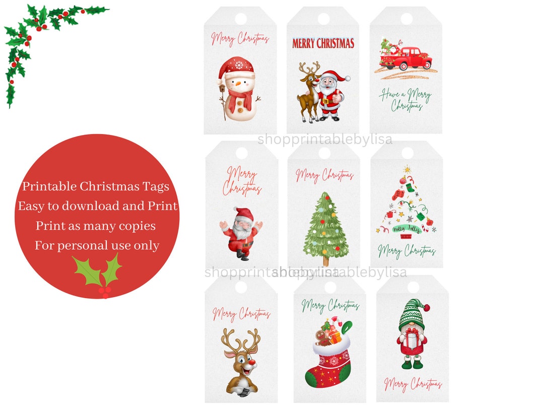Christmas Gift Tags Christmas Tags Christmas Tags Bundle - Etsy