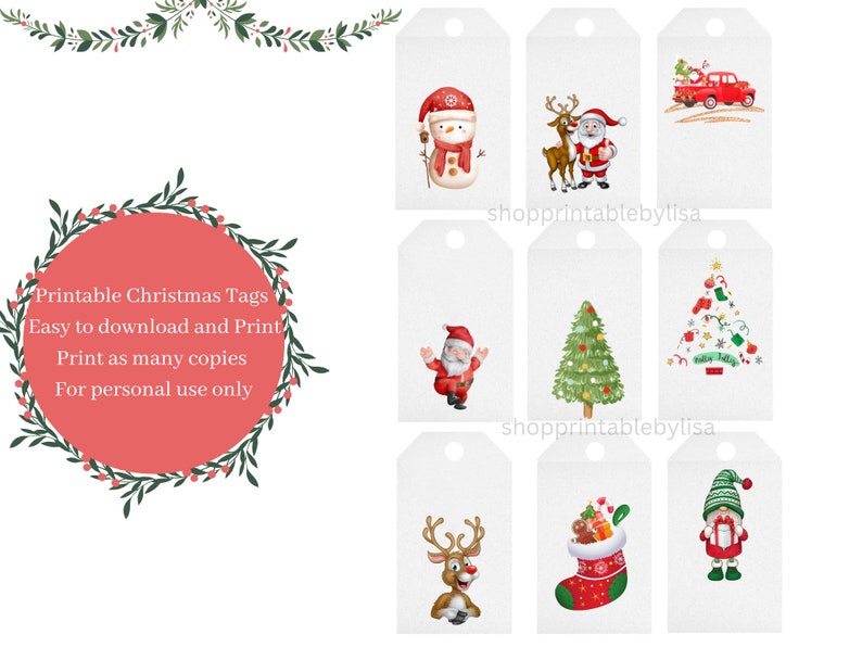 Christmas Gift Tags Christmas Tags Christmas Tags Bundle - Etsy