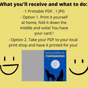 Wolf Birthday Card, Wolf Card, Wolf Svg, Wolves Card, Wolves Birthday ...