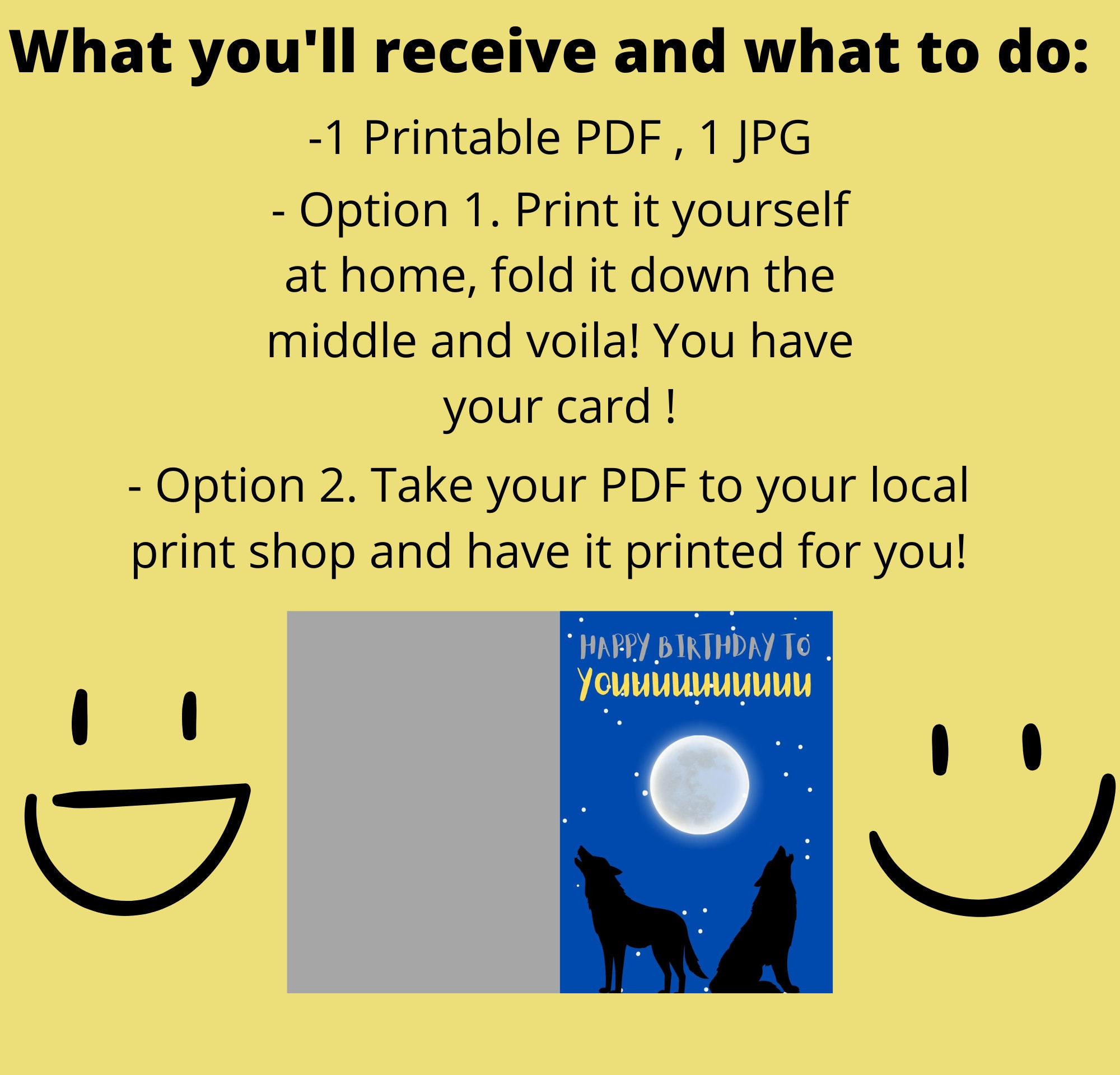 Wolf Birthday Card, Wolf Card, Wolf Svg, Wolves Card, Wolves Birthday ...