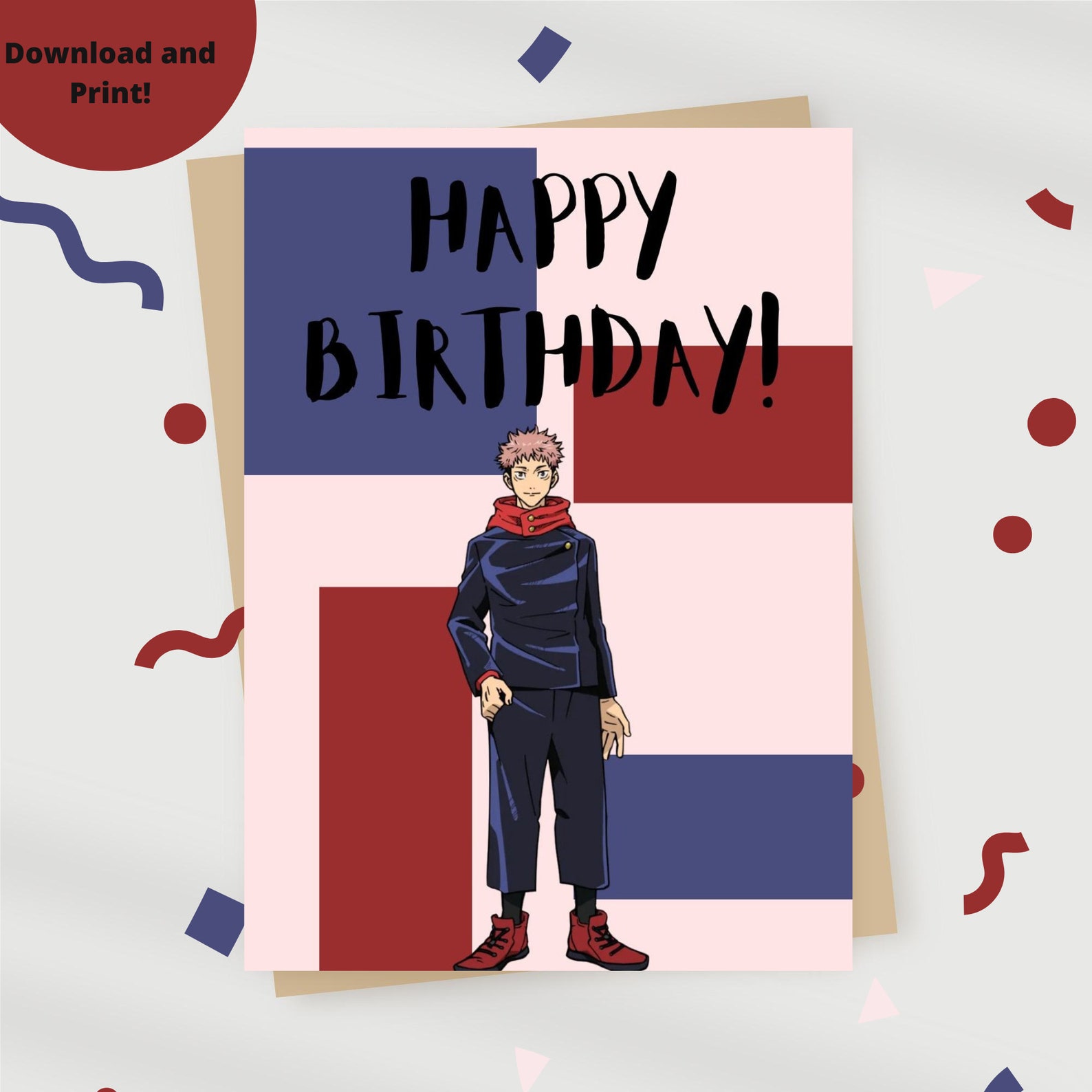 Jujutsu Kaisen Birthday Card Jujutsu Kaisen Jujutsu Kaisen - Etsy