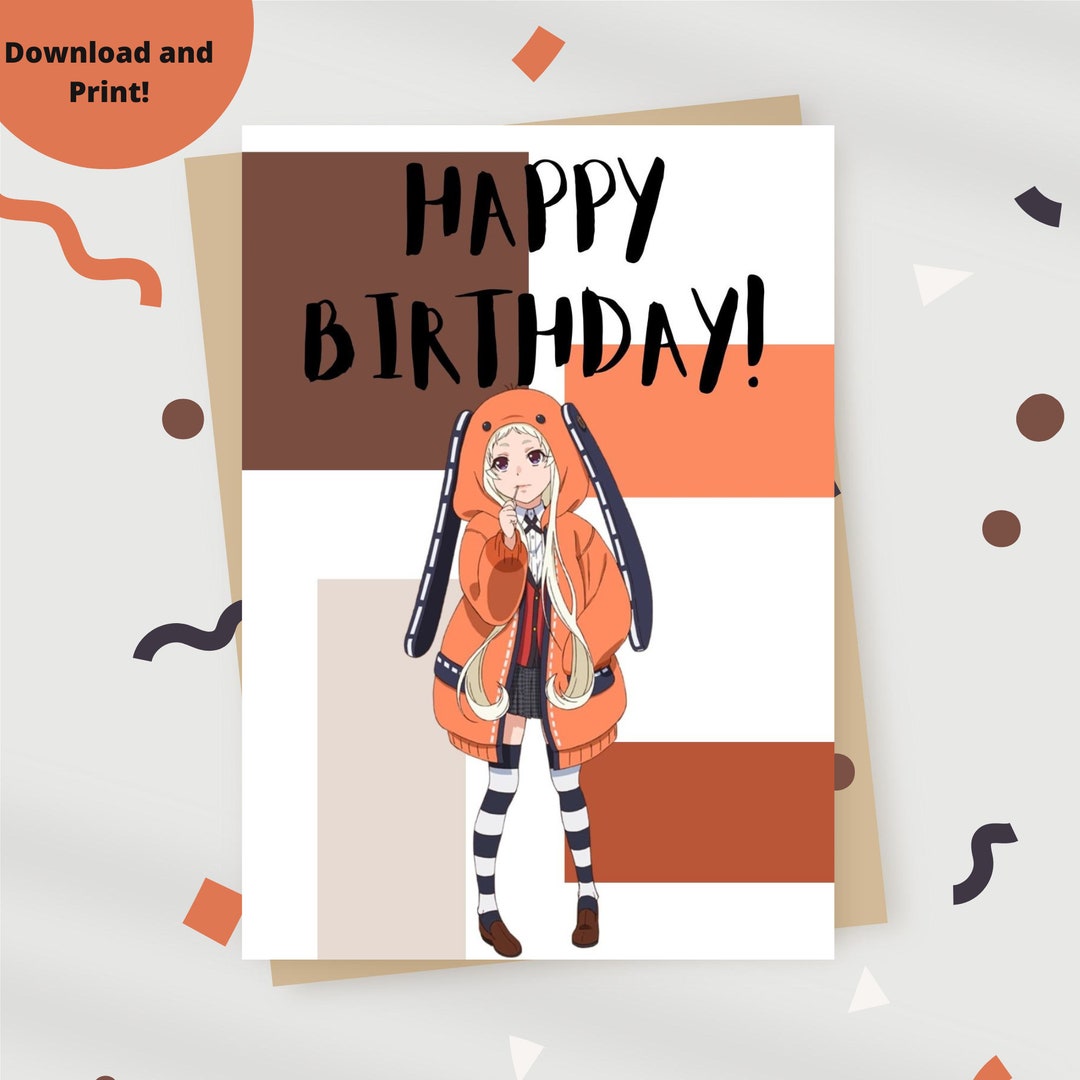 Kakegurui Birthday Card, Kakegurui , Kakegurui Card , Kakegurui Cards ...