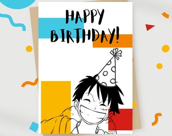 One Piece Birthday Card - Etsy Australia