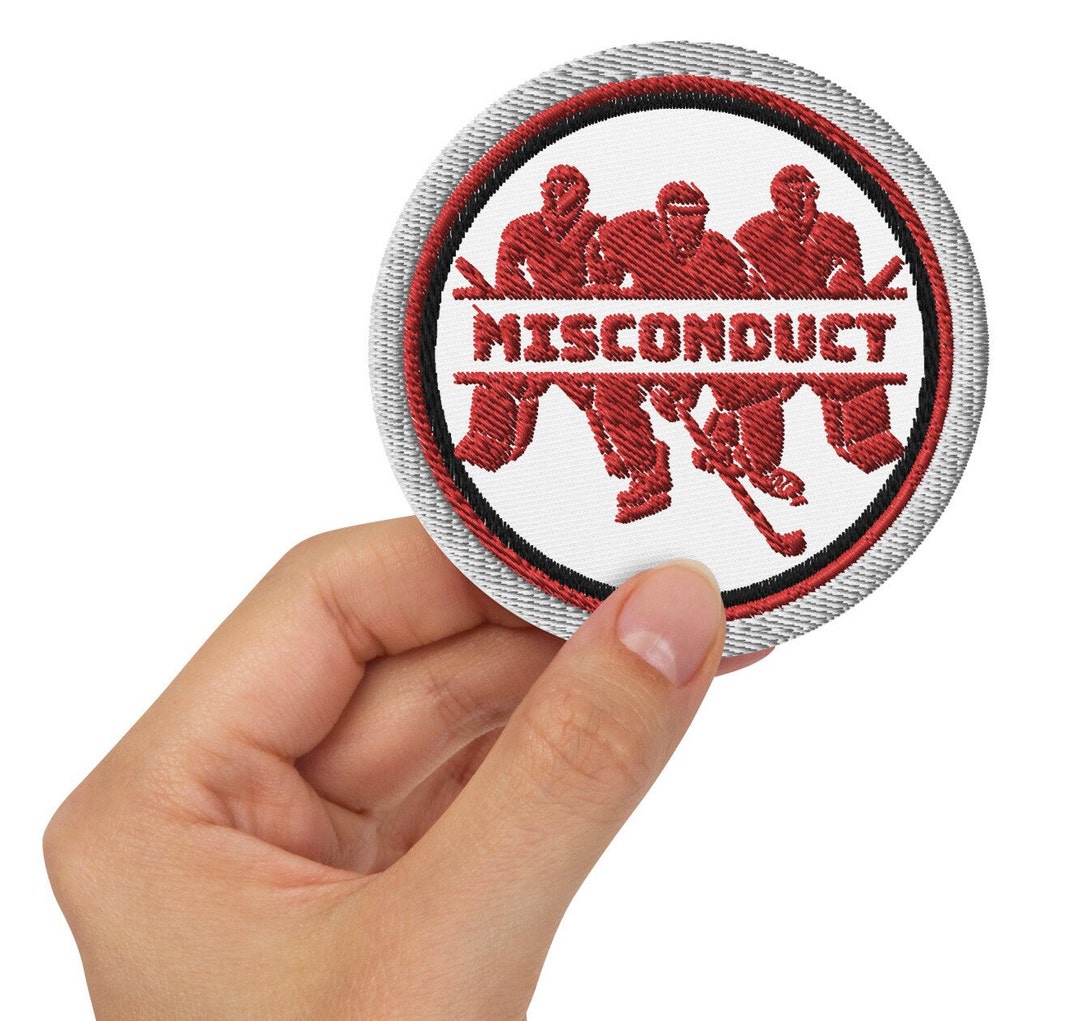Misconduct Embroidered Hockey Patch Iron on Hockey Patch Hockey Fan ...