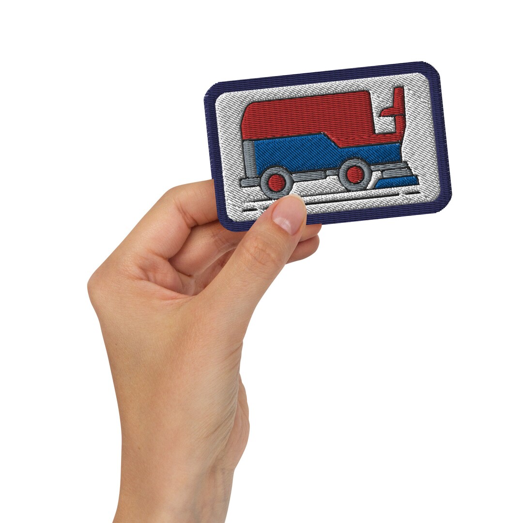 Hockey Ice Resurfacer Embroidered Patch Hockey Fan Patch Iron on Hockey ...