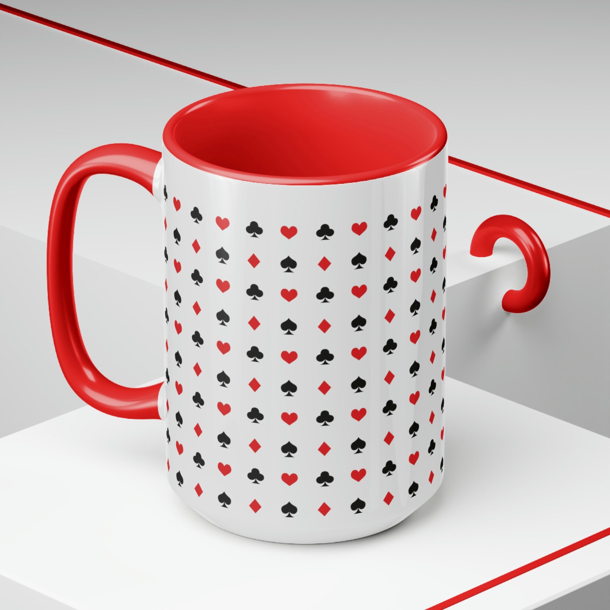 Playing Cards Mug Euchre Mug Card Suits Mug Card Player Gift 15oz ...